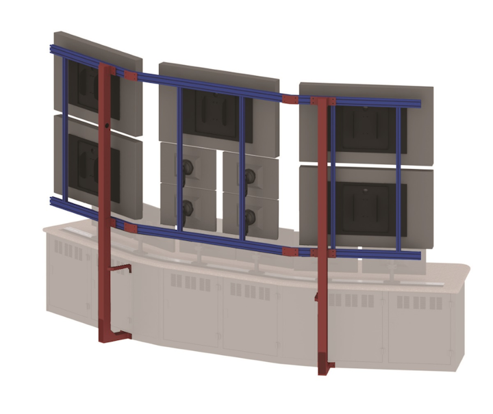Winsted's Sky Track Monitor Walls From: Winsted Corporation | Security ...