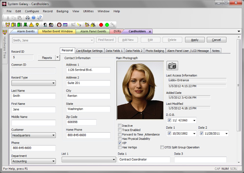 System Galaxy v10.5 Access Control System | Security Info Watch
