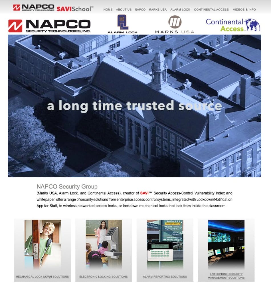 Napco launches new SAVI website | Security Info Watch