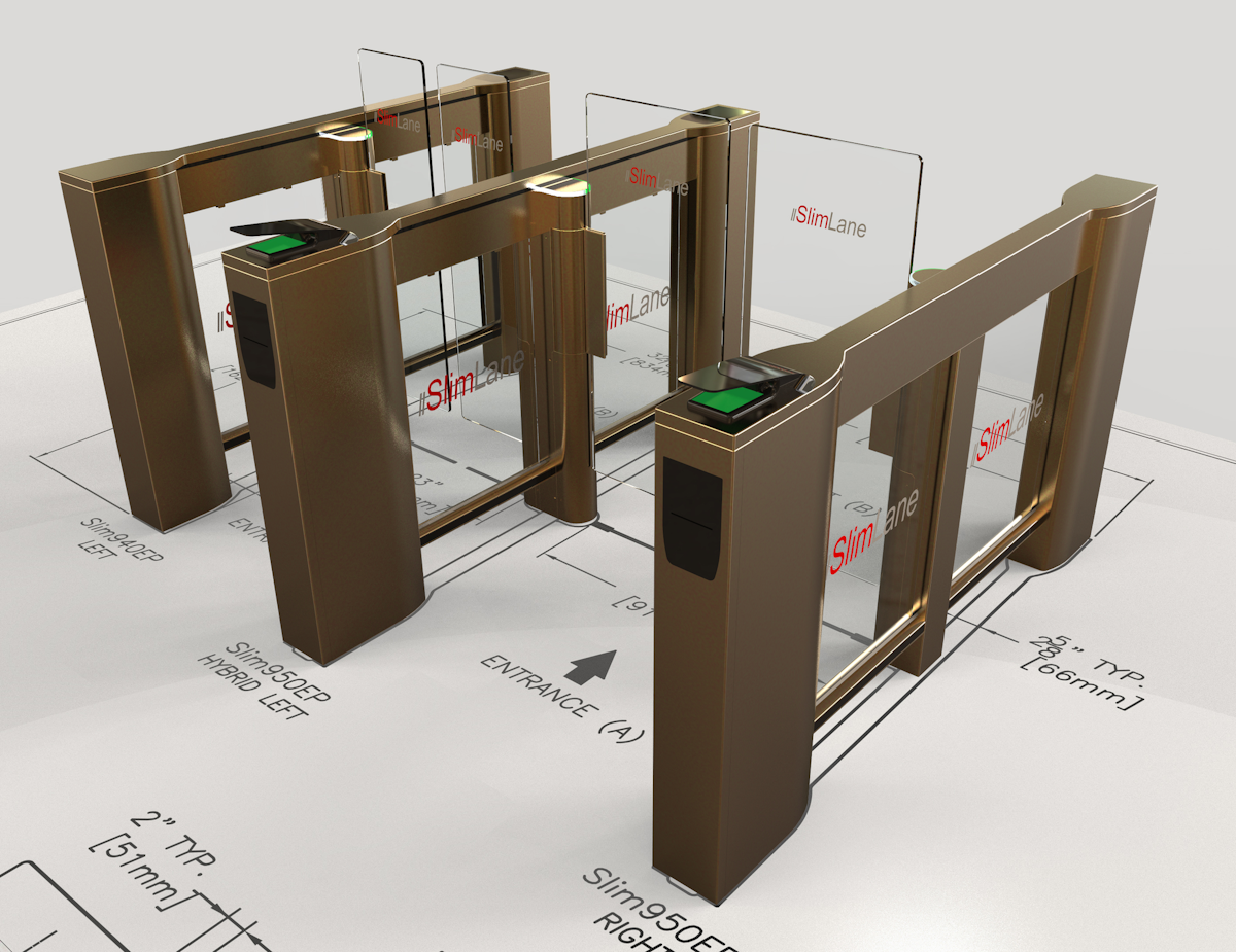 SlimLane EP optical turnstile from Automatic Systems From: Automatic ...