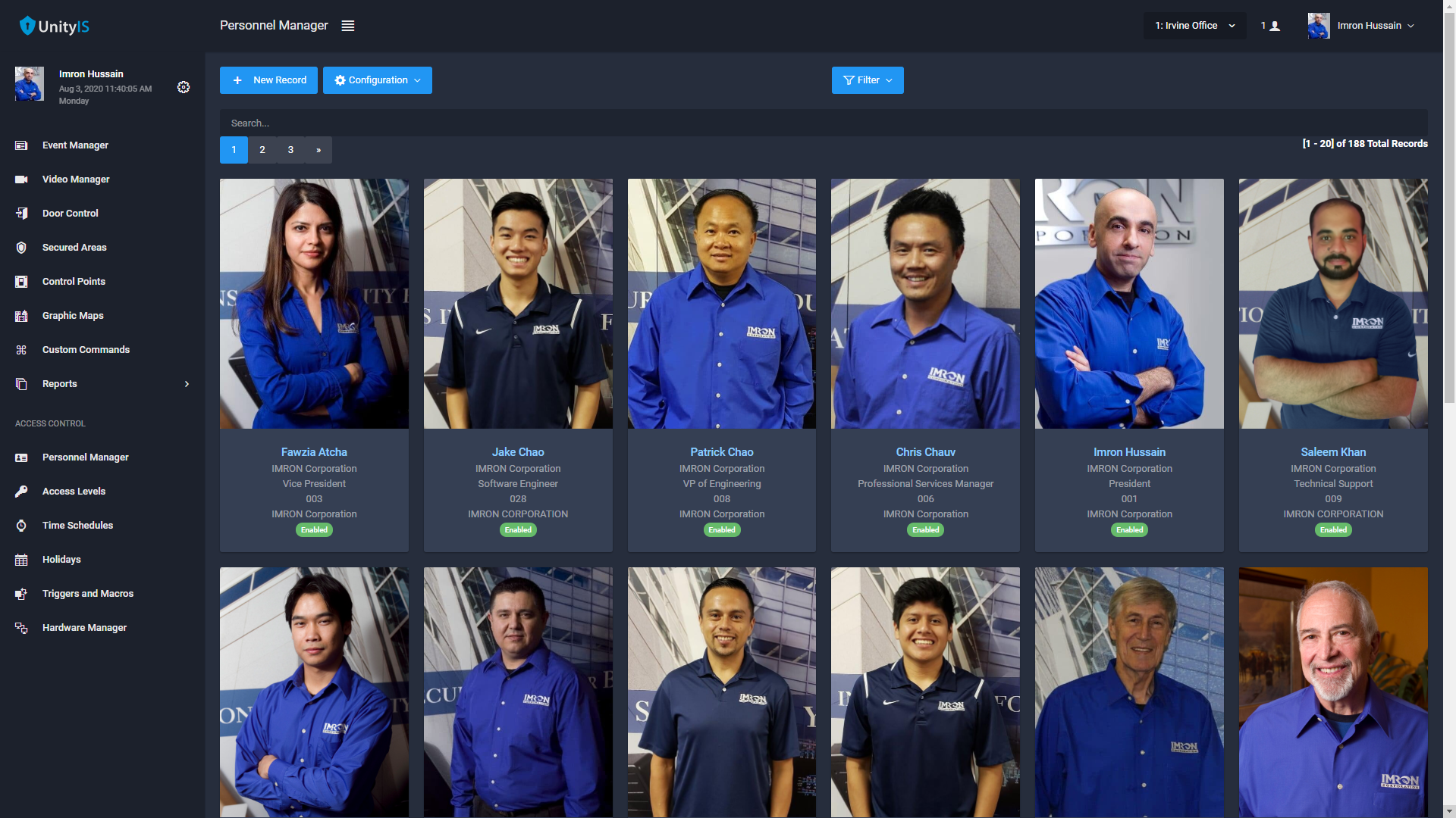UnityIS Cloud Access Control System from IMRON Corporation | Security ...