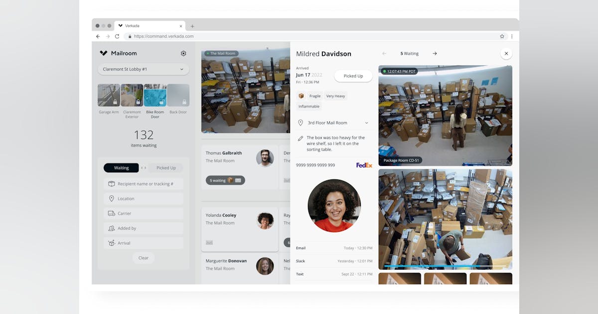 Verkada Mailroom solution | Security Info Watch Verkada Mailroom solution | Security Info Watch